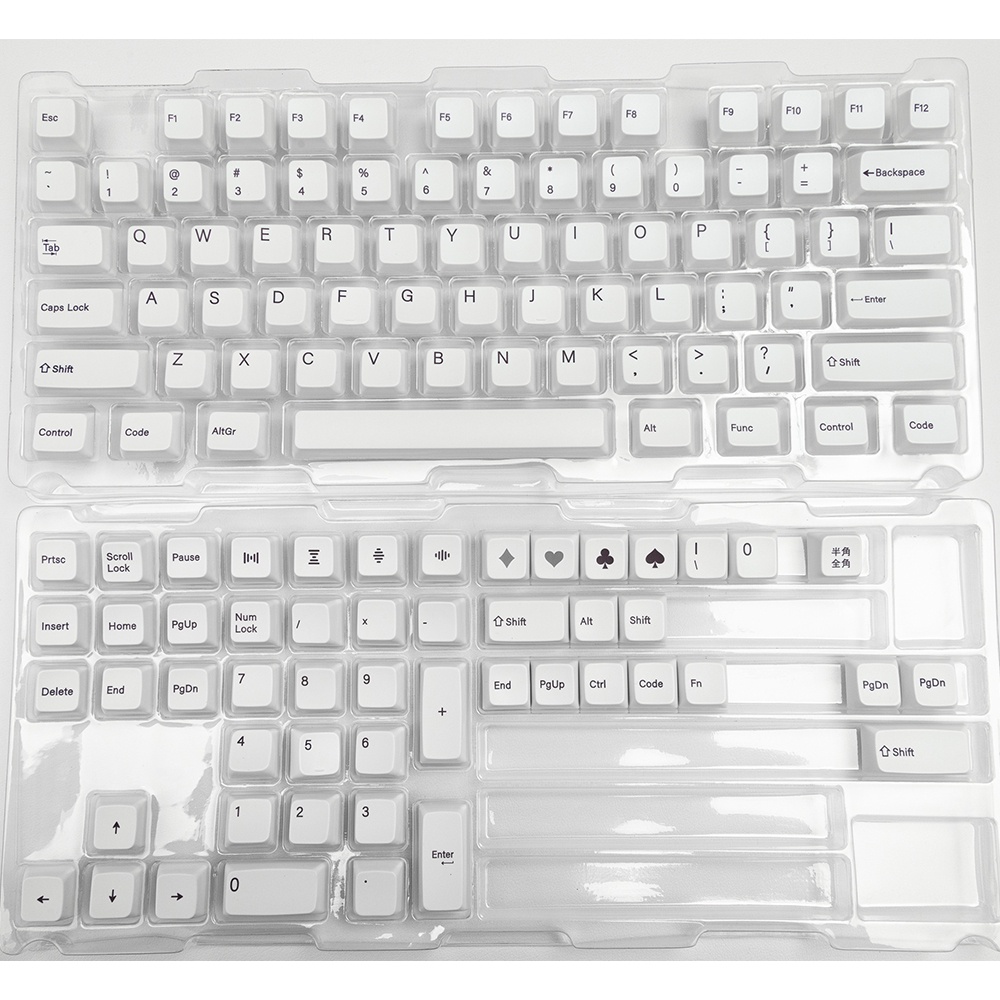 Minimalist White Keycaps XDA/MDA Profile 120Key PBT Compatible with 60 ...