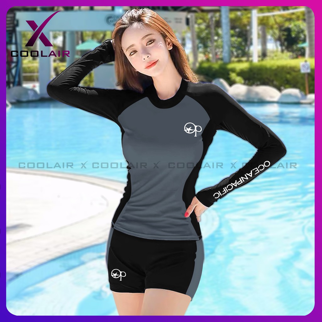 Op Fashionable High Quality Rush Guard set For Women w/ Waterproof ...