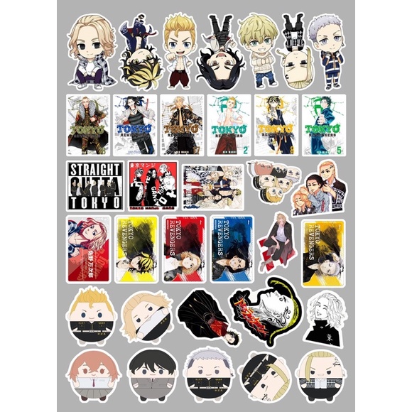 Set of 34 tokyo revengers anime stickers, scratch-resistant, waterproof ...
