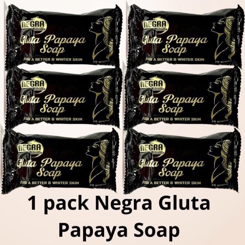 1 Pack (6pcs) NEGRA ULTIMA GLUTA PAPAYA SOAP New Improved Formula ...