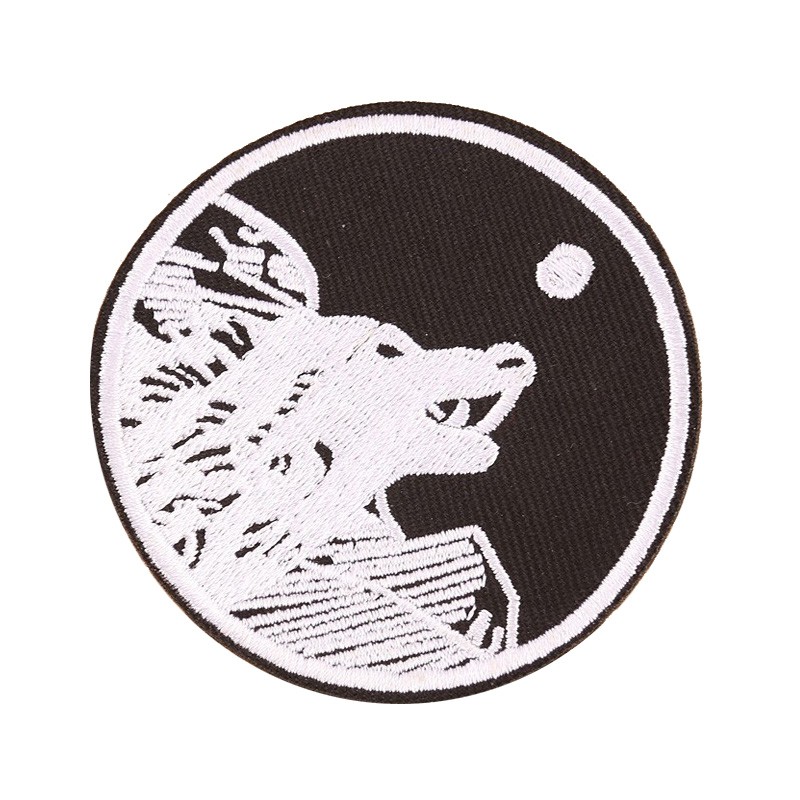 Wolf Moon Design Art Iron On Sew DIY Decor Embroidered Patch Badge ...
