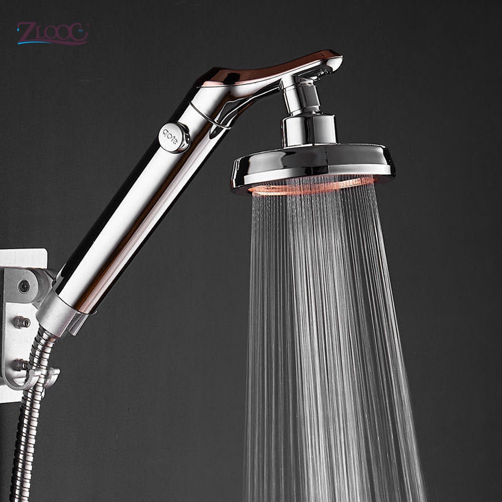 Zloog Bathroom Rainfall Shower Head High Pressure Water Saving Stop