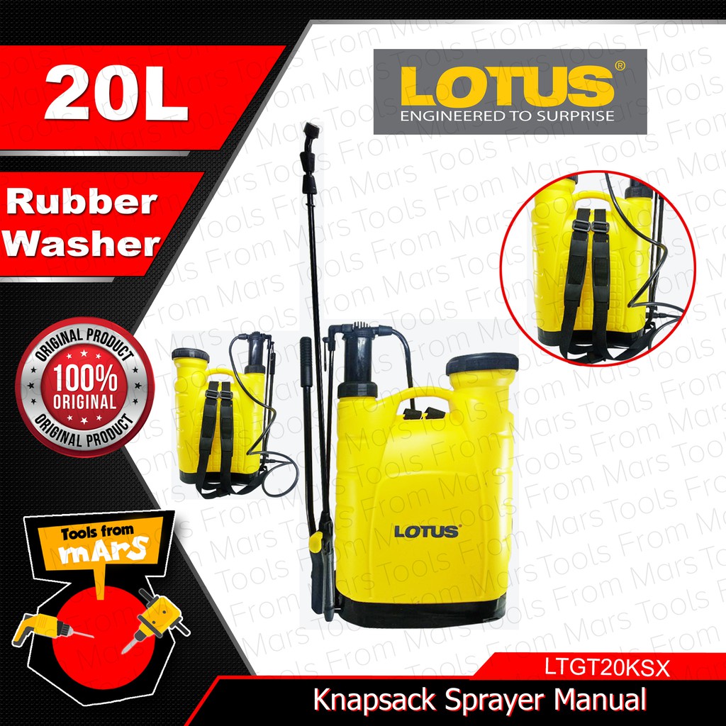 LOTUS 20L Knapsack Sprayer Manual LTGT20KSX •TOOLS FROM MARS• | Shopee ...