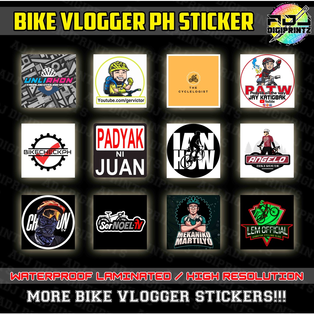 BIKE VLOGGER STICKER LOGO PH MORE | Shopee Philippines