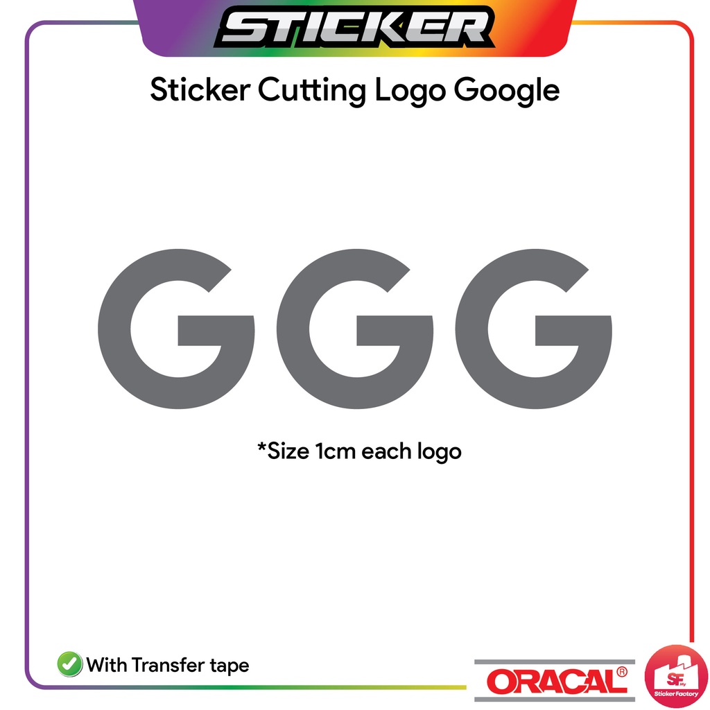 Google Logo Sticker Cutting 3 Pcs Premium Oracal Sticker | Shopee ...