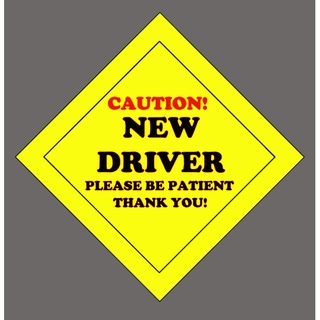 CAUTION New Driver, Learner sticker with freebie | Shopee Philippines