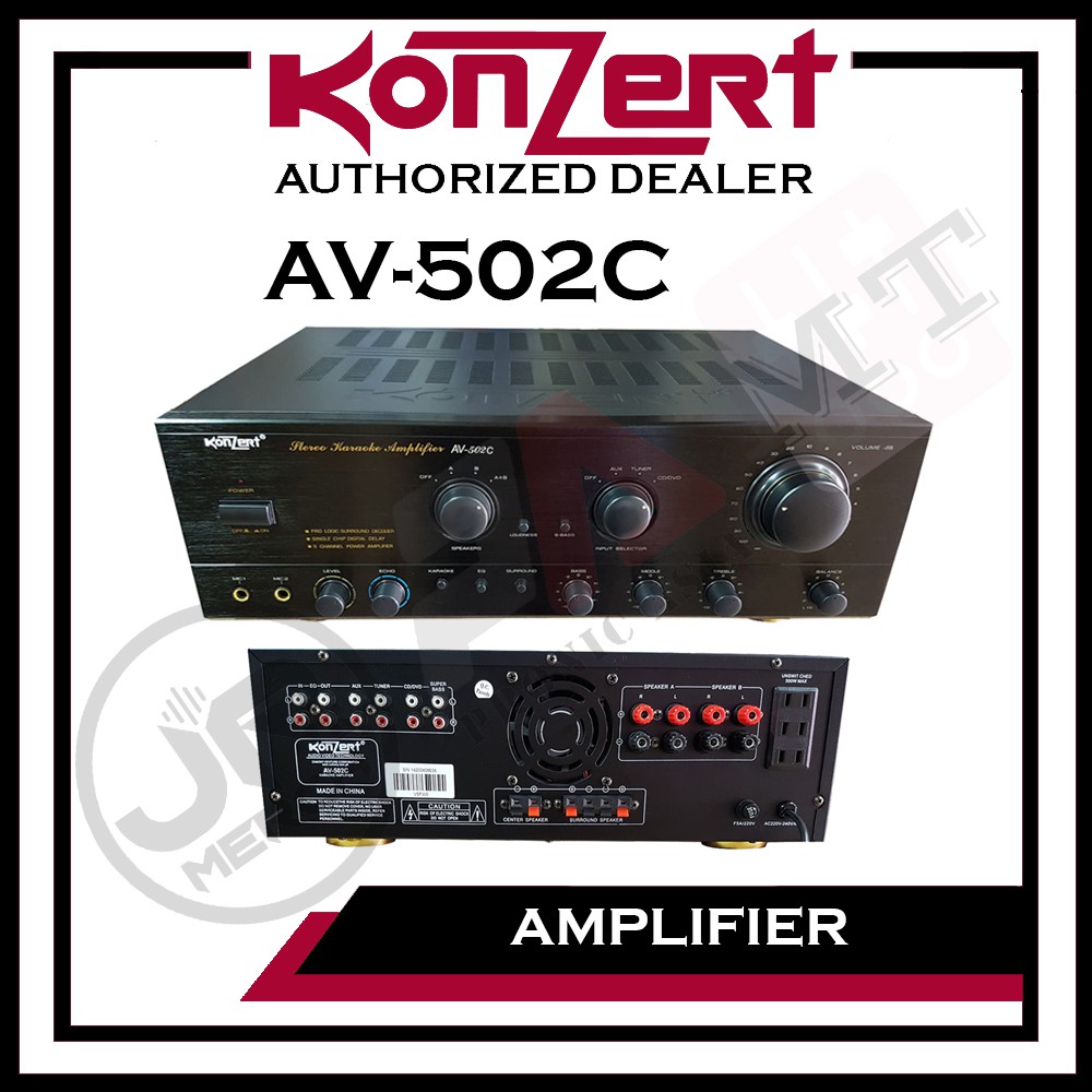 Konzert (AV-502C) 5.1CH Speaker w/ A & B Surround 500w. x 2 High Power Amplifier w/ 2 Mic Input ...