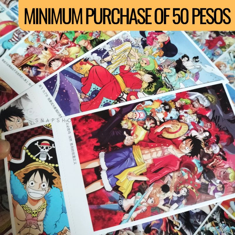 One Piece Postcard Anime photocard with mini postcard (sold per piece ...