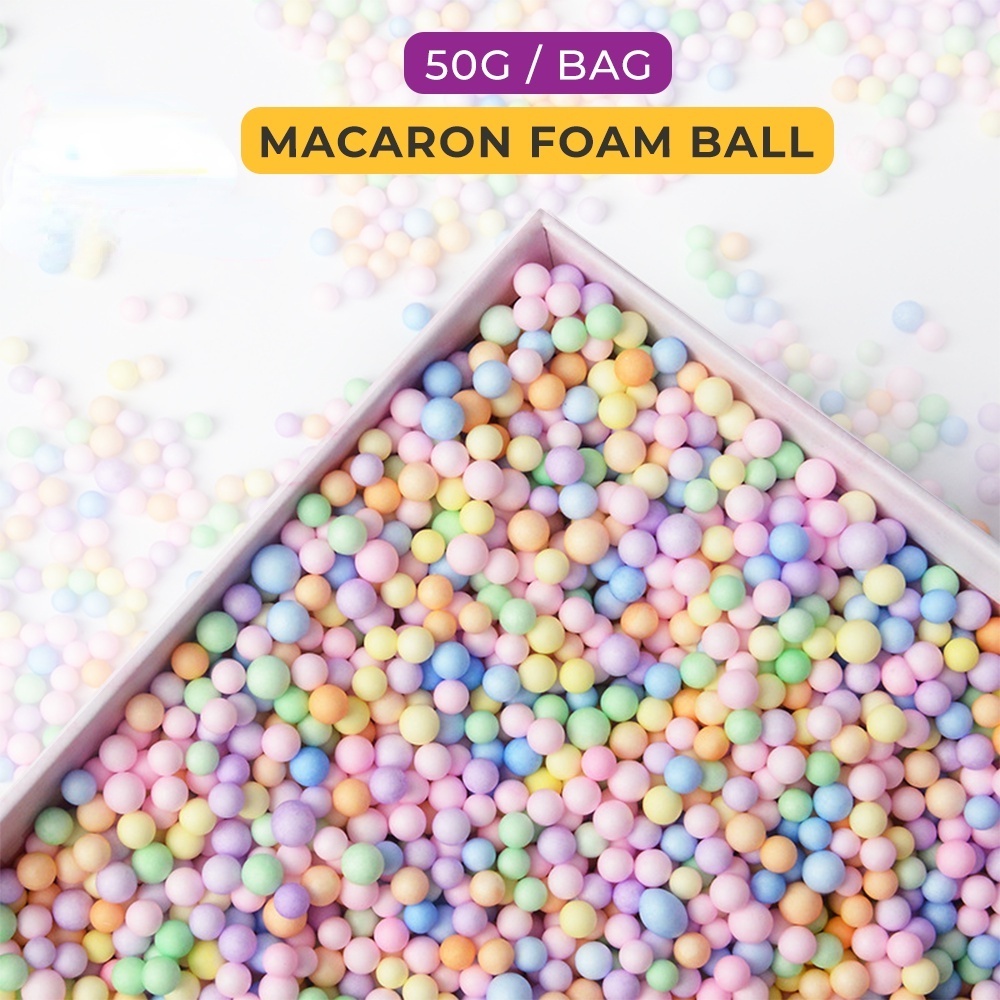 10g/50g Colorful Macaron Foam Ball for Gift Box Filler Decorative Ball ...