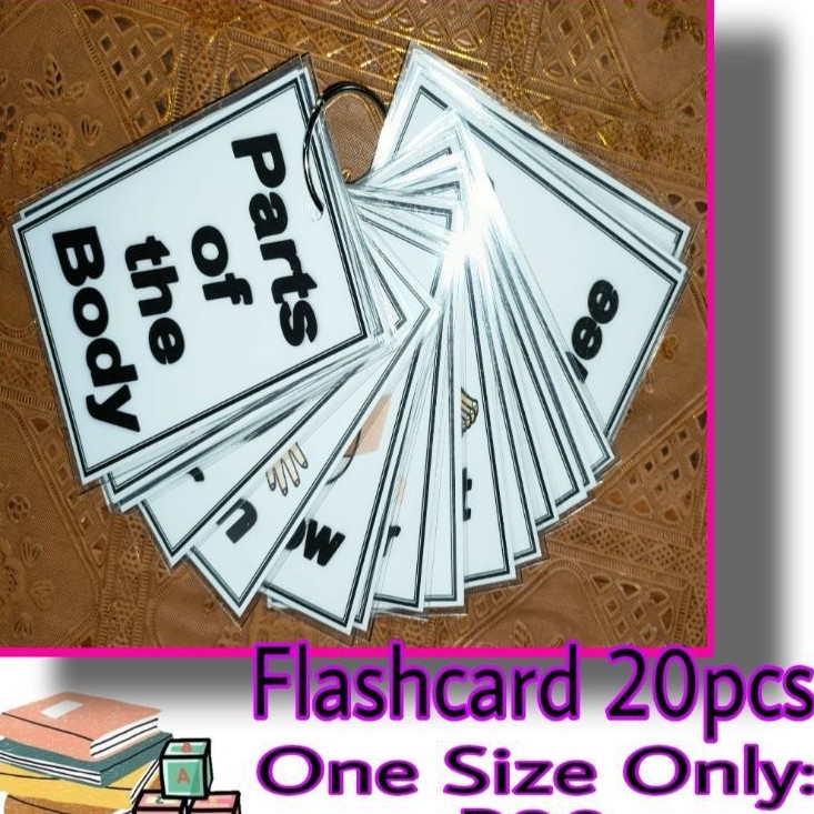 Flashcard Laminated for kids (Parts of the Body)/ Laminated Queuing ...