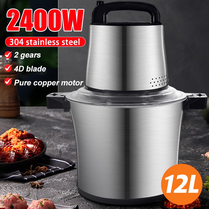 220V 12L 2 Gear Commercial Electric Meat Grinder Kitchen Chopper Mincer ...