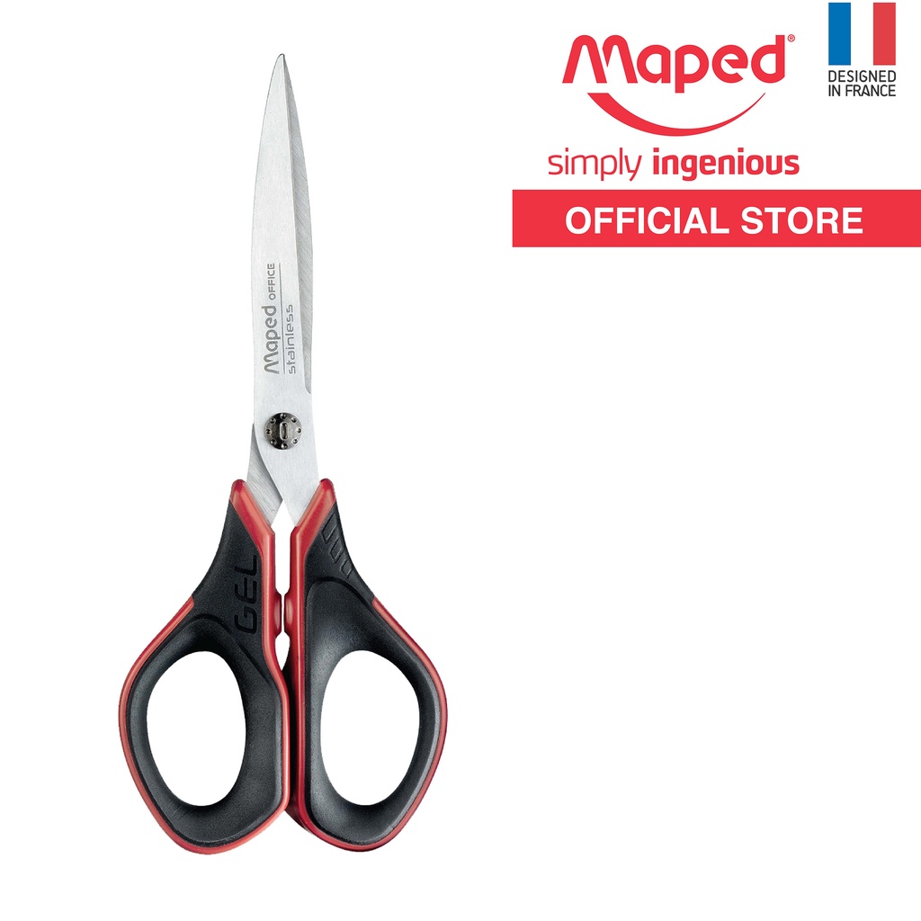 MAPED Advanced Soft Gel Scissors/Gunting Soft Gel Handle Symmetrical ...