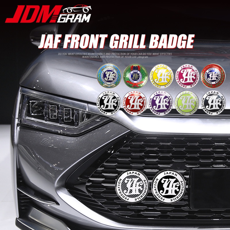 JDMGRAM Universal Car Emblem JAF 9cm Auto Front Grill Badge Japan ...