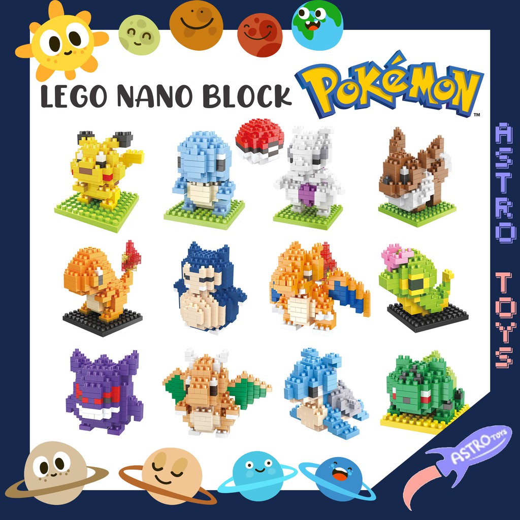 Pokemon Nano Block Minifigure Cartoon Block Bricks Toy | Shopee Philippines