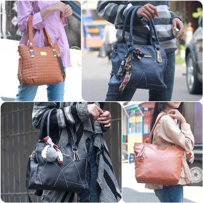 Women's Salempang Bag Semi Leather Handbag Shoulder Bag Sling Sling ...