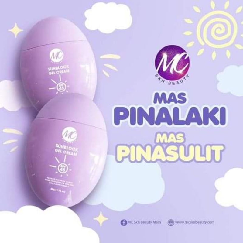 MC Sunblock Gel Cream Egg Shape 50g | Shopee Philippines