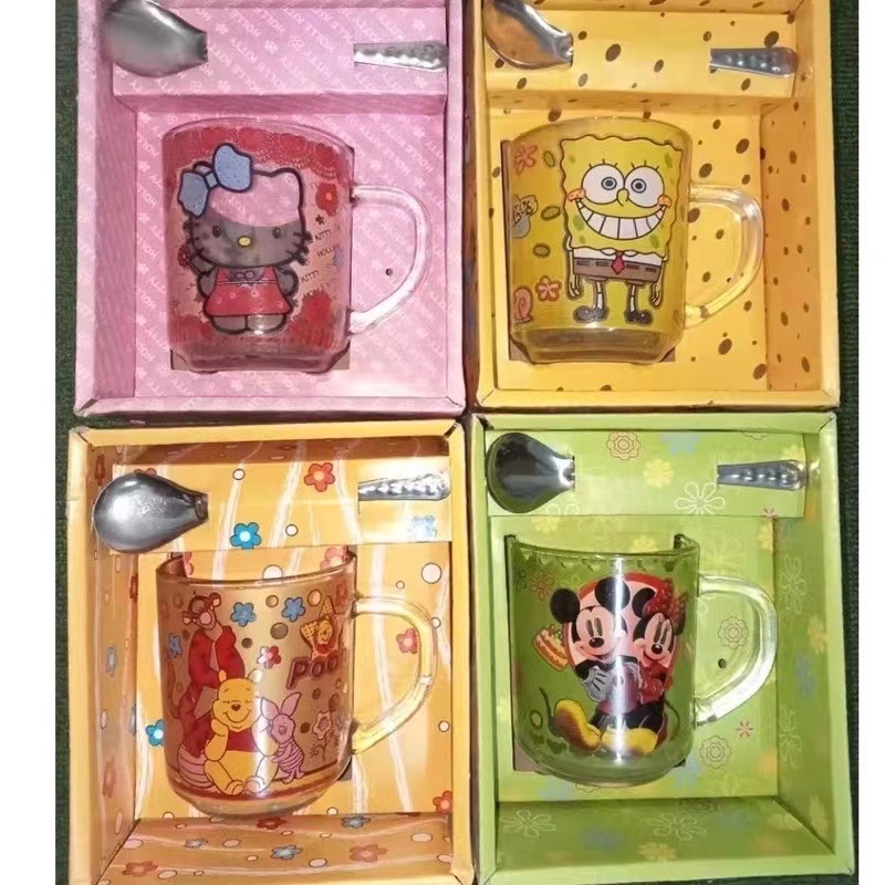 Cartoon Character Gift Mugs with teaspoon for souvenir Christmas gift ...