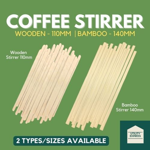 Coffee Stirrer Sticks [ Wooden Stirrer / Bamboo Stirrer ] 500's / 100's ...