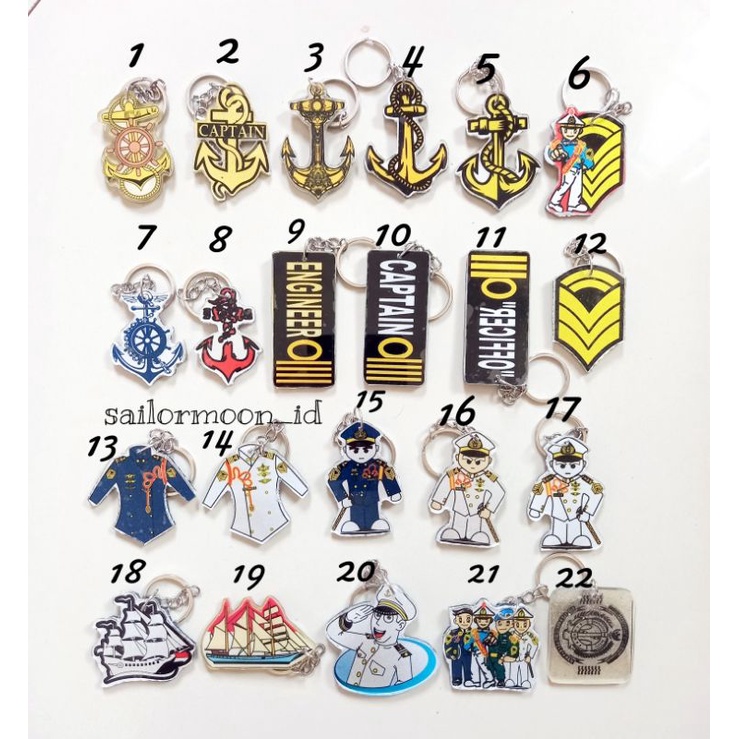 GANTUNGAN Sailor KEYCHAIN GANCI SAILOR KEYCHAIN CHEVRON KEYCHAIN ANCHOR ...