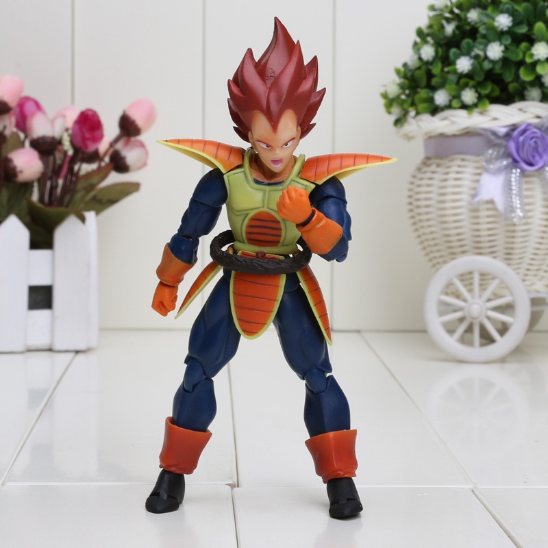 15cm Dragon ball Z Orange Hair Scouter Vegeta PVC SHF Action Figure Toy ...