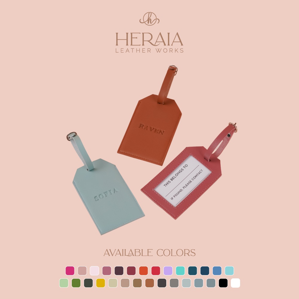 Leather Luggage Tag (Standard or Personalized) | Shopee Philippines