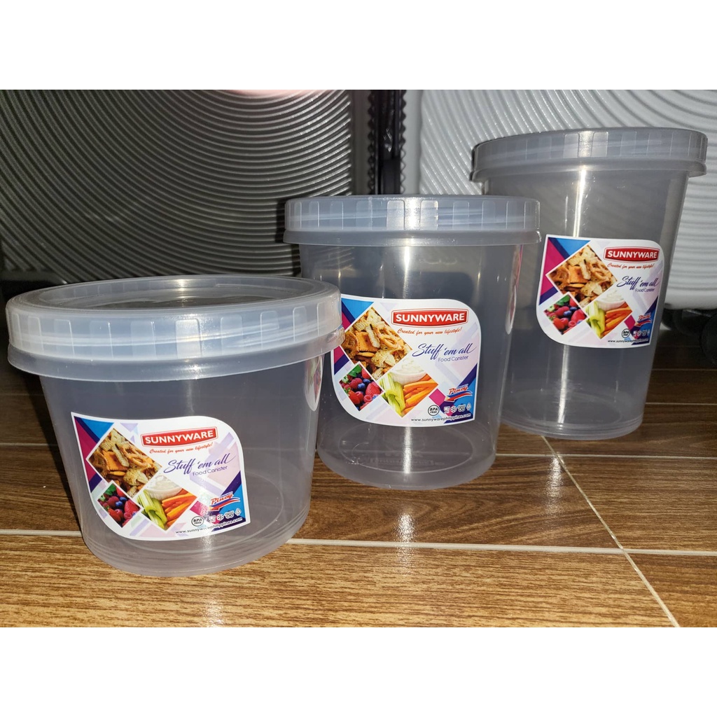 garapon REUSABLE Food canister / storage / powder container - round ...