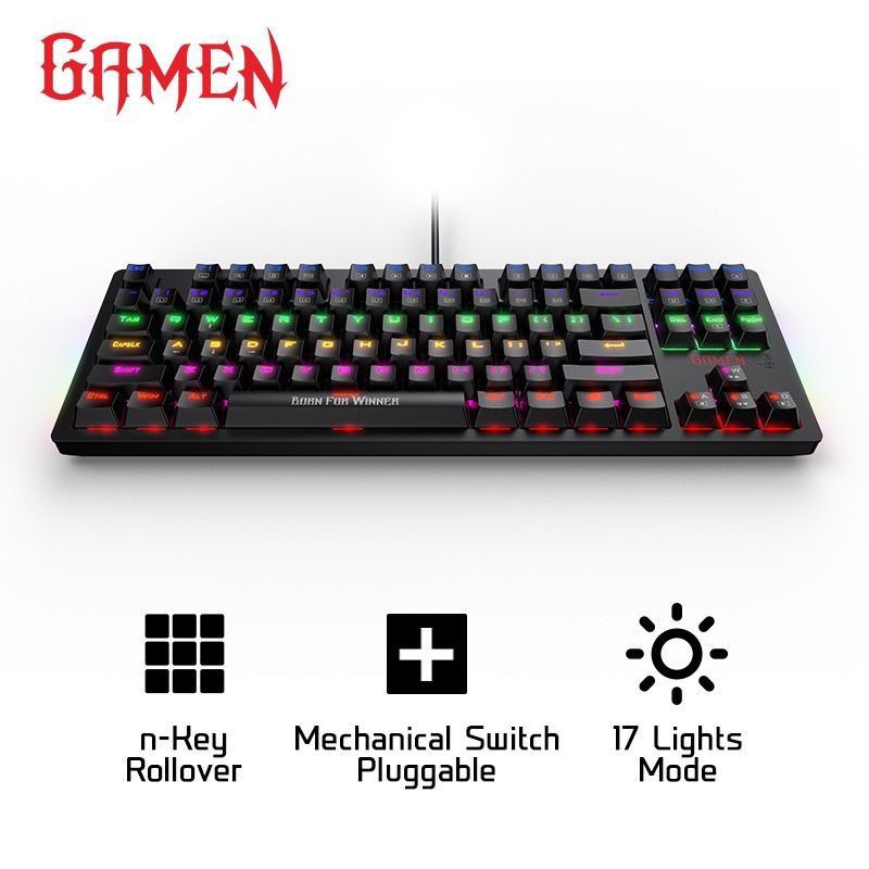 Gamen Keyboard Titan II Gaming Keyboard Mechanical Wired Pluggable ...