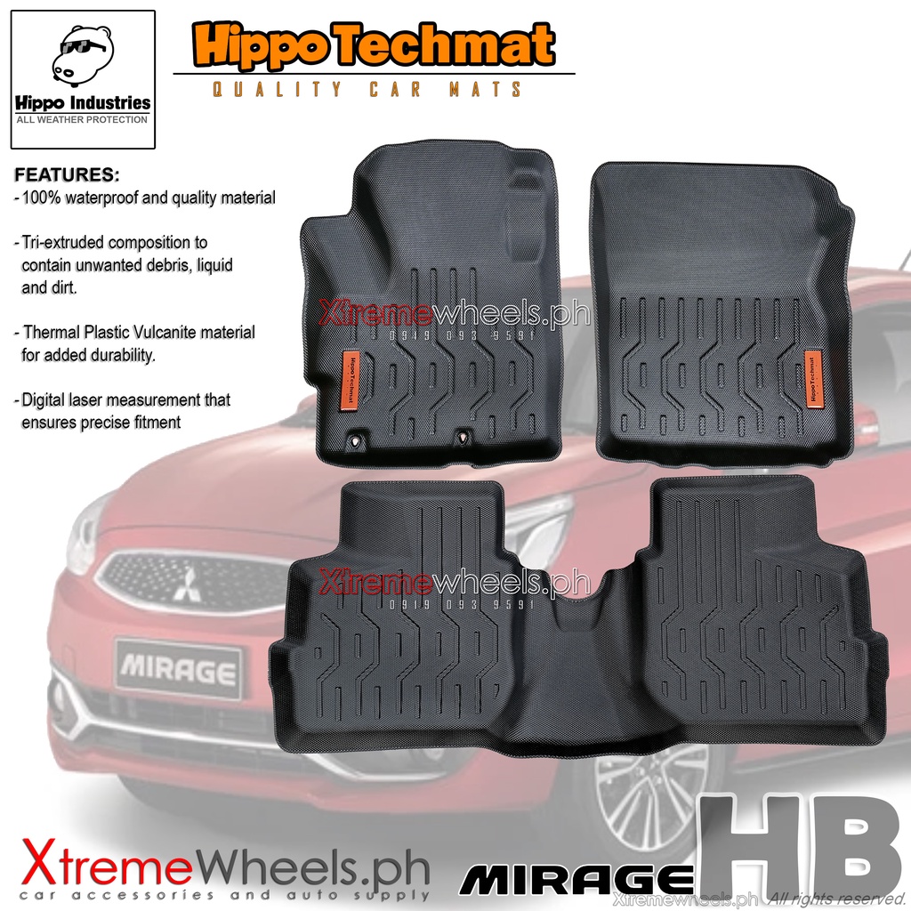 Mirage Hatchback Glx Gls 2012to 2025 Hippo Brand V2 Deep Dish matting ...