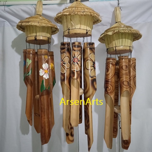 Bali Bamboo Bell Large Size Overall Length 60cm Longest Bamboo 40cm ...