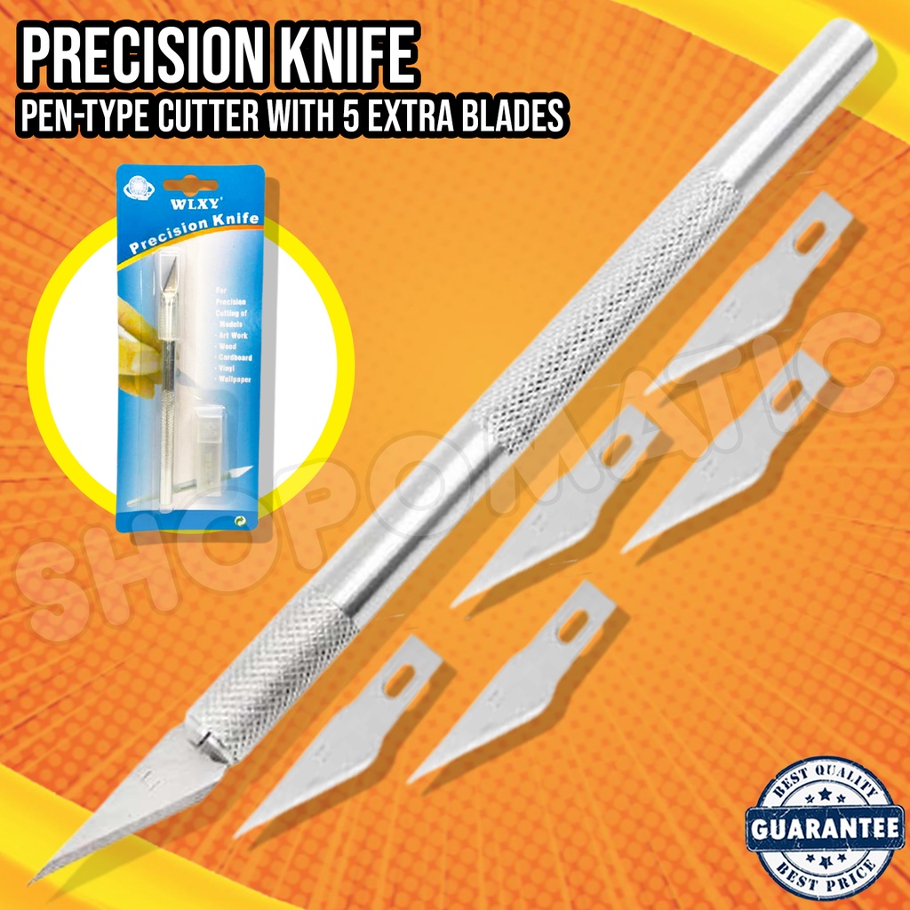 🟧 Precision Knife / Pen-type Cutter With 5 Extra Blades 🟧 | Shopee ...