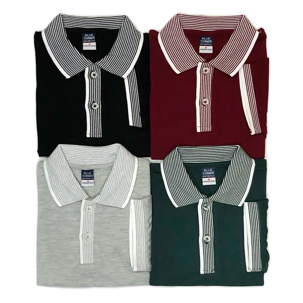 Blue Corner Men's Polo Shirt (Style no.13) | Shopee Philippines