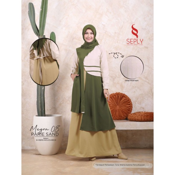 Gamis seply meyra 08 parie sand seply meyra 08 moonless night muslim ...