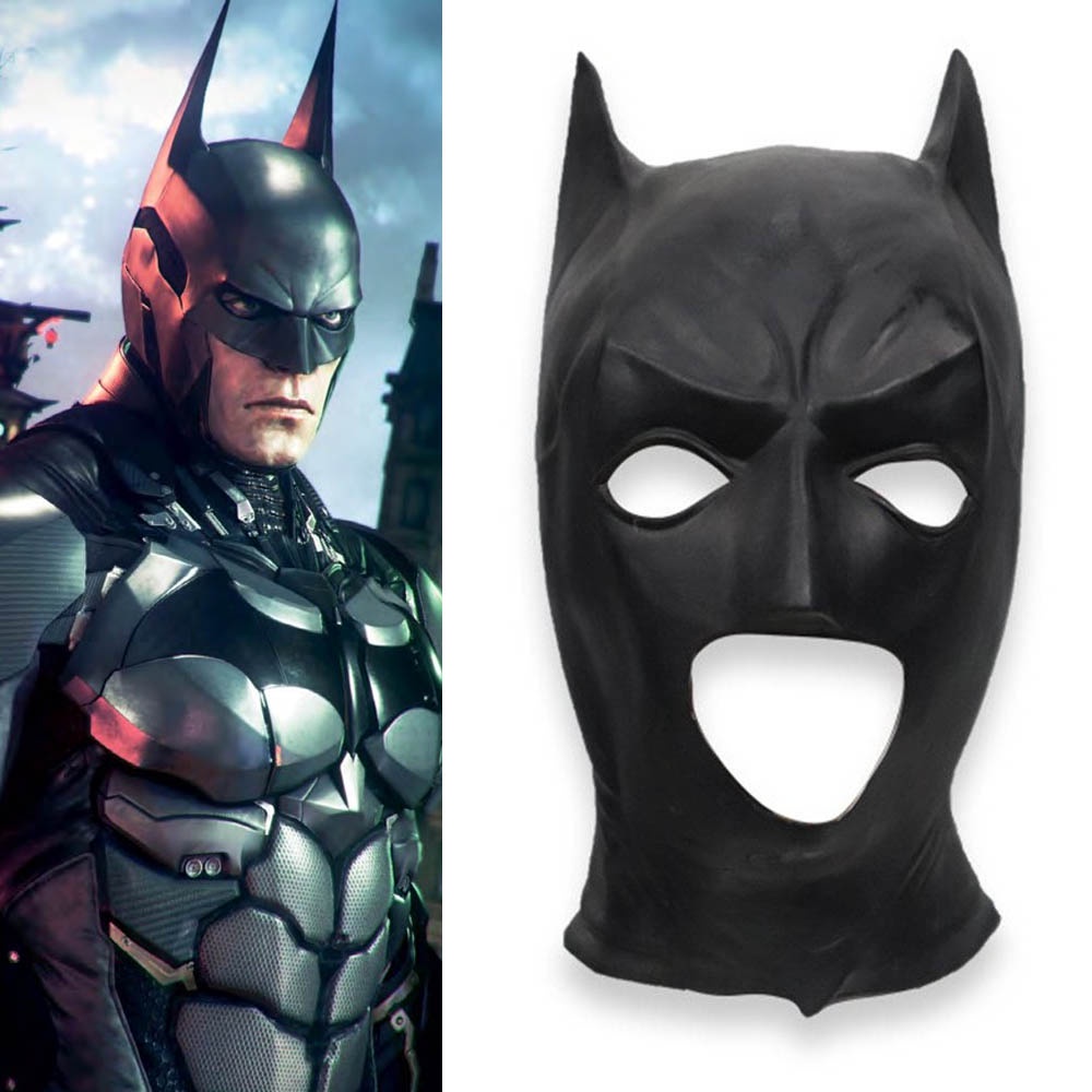 Batman Full Mask With Cowl The Dark Knight Rises Latex Helmet Adult ...