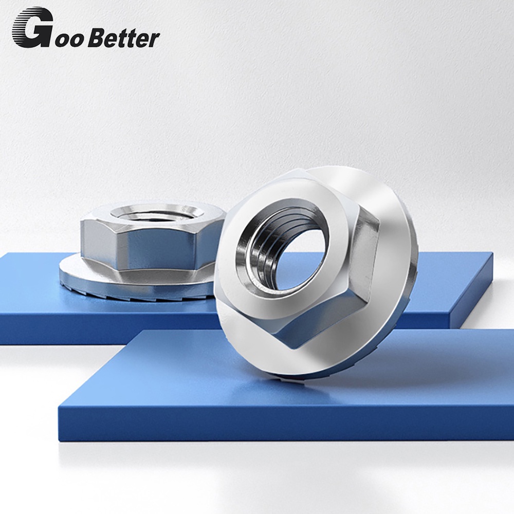 M3-M16 Flange Hex Nuts Serrated 316 Stainless Steel Screw GooBetter ...