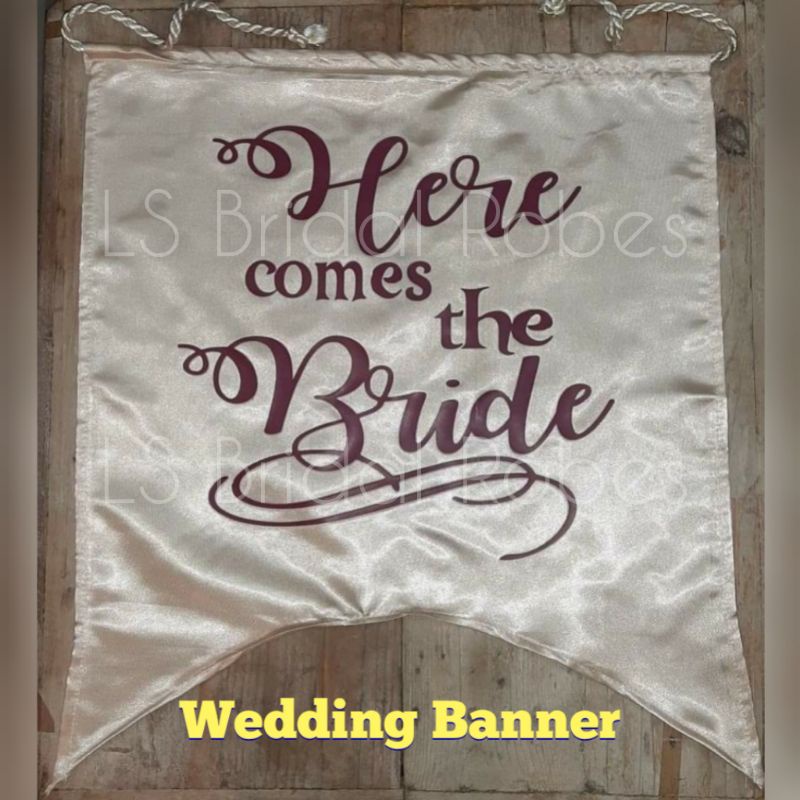 Wedding Banner Here Comes the Bride | Shopee Philippines