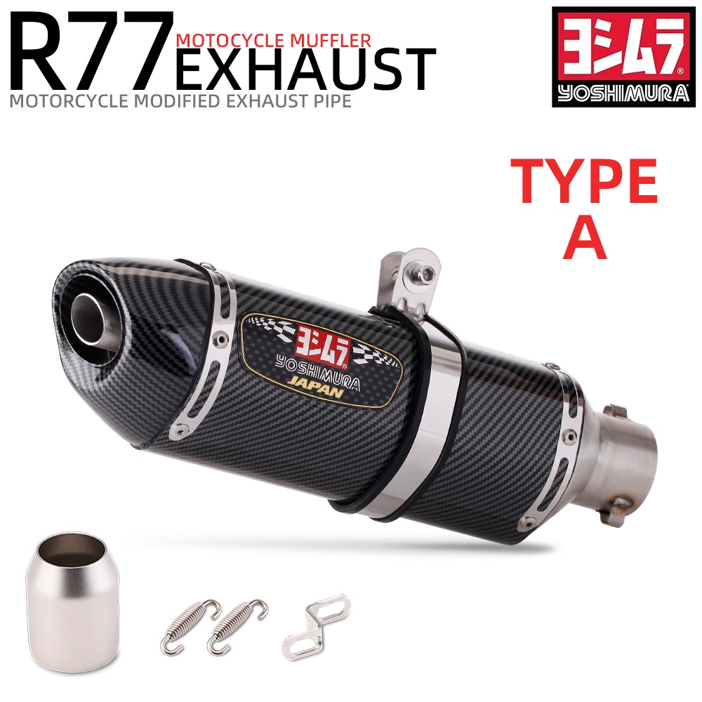 Yoshimura R77 51mm Universal Motorcycle Exhaust Muffler Stainless Steel Silencer With DB Killer ...