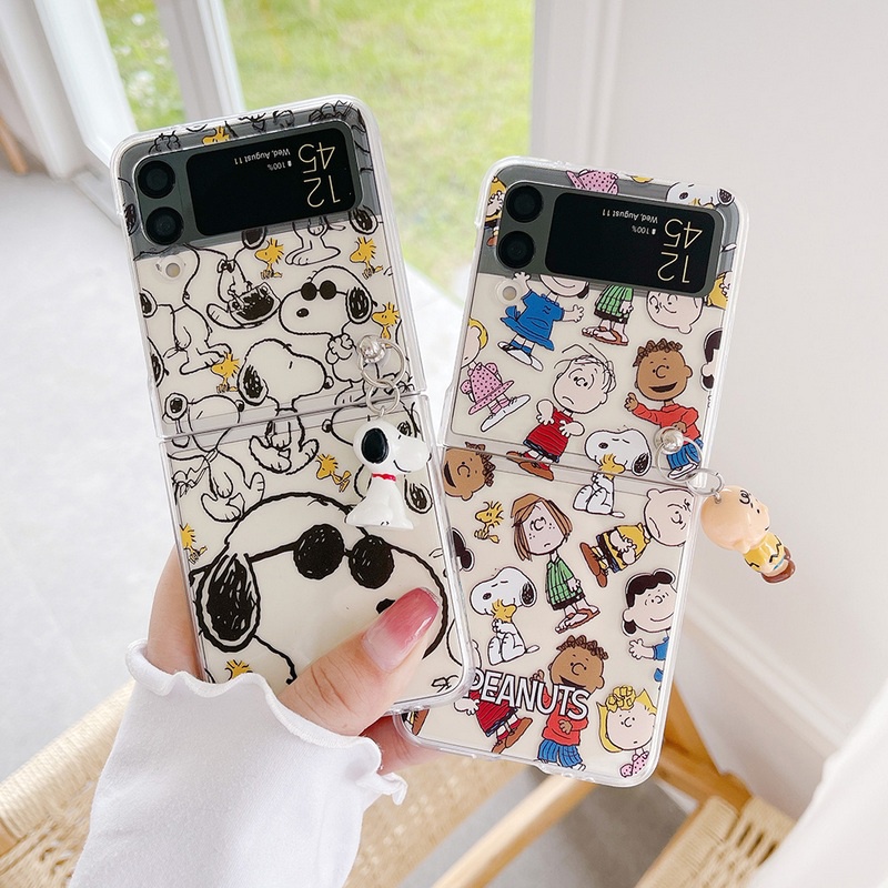 Painting Peanuts SunGlass Snoopy Doll Pendant Clear Hard Foldable Phone ...