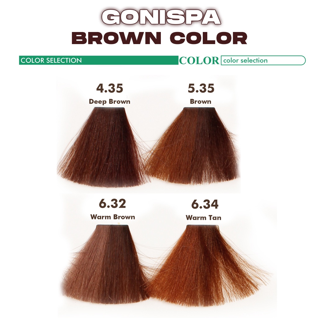GONISPA Hair Color PM 1ST FOR COLOR- BROWN 2nd Version COLORS 100ml ...