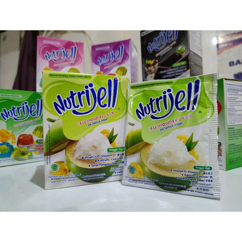 Nutrijell Agar-Agar Flour with Young Coconut Flavor 15 gr (1 Pack ...