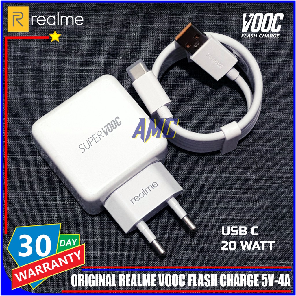 Charger Realme X Realme XT ORIGINAL 100% VOOC Flash Charge 20 Watt USB ...
