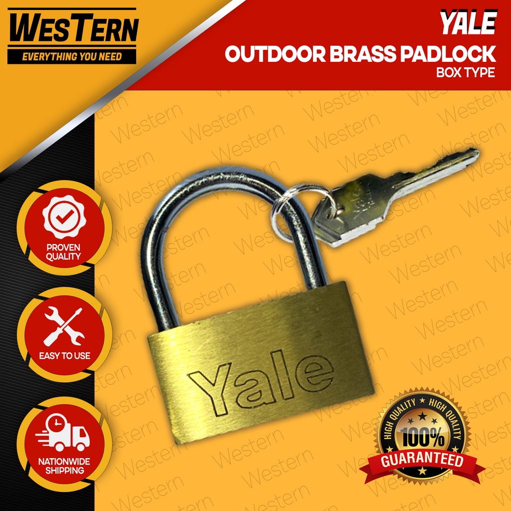 YALE Outdoor Brass Padlock (Box Type) | Shopee Philippines