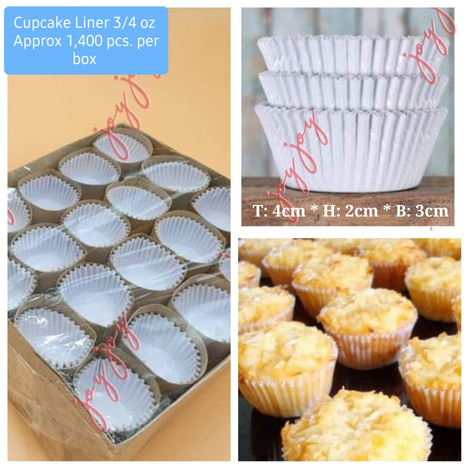 Cupcake Liner Box l 3/4oz l Approx 1400-Pieces l Glassine l Baking l ...
