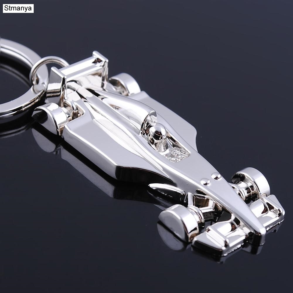 Racing Keychain Silver Color Full Alloy Car Key Chain Wheel Caderia F1 ...
