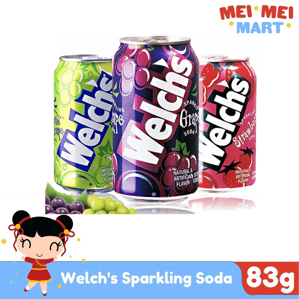 Welch's Sparkling Soda White Grape Strawberry Orange 355mL 1.5L | Shopee Philippines