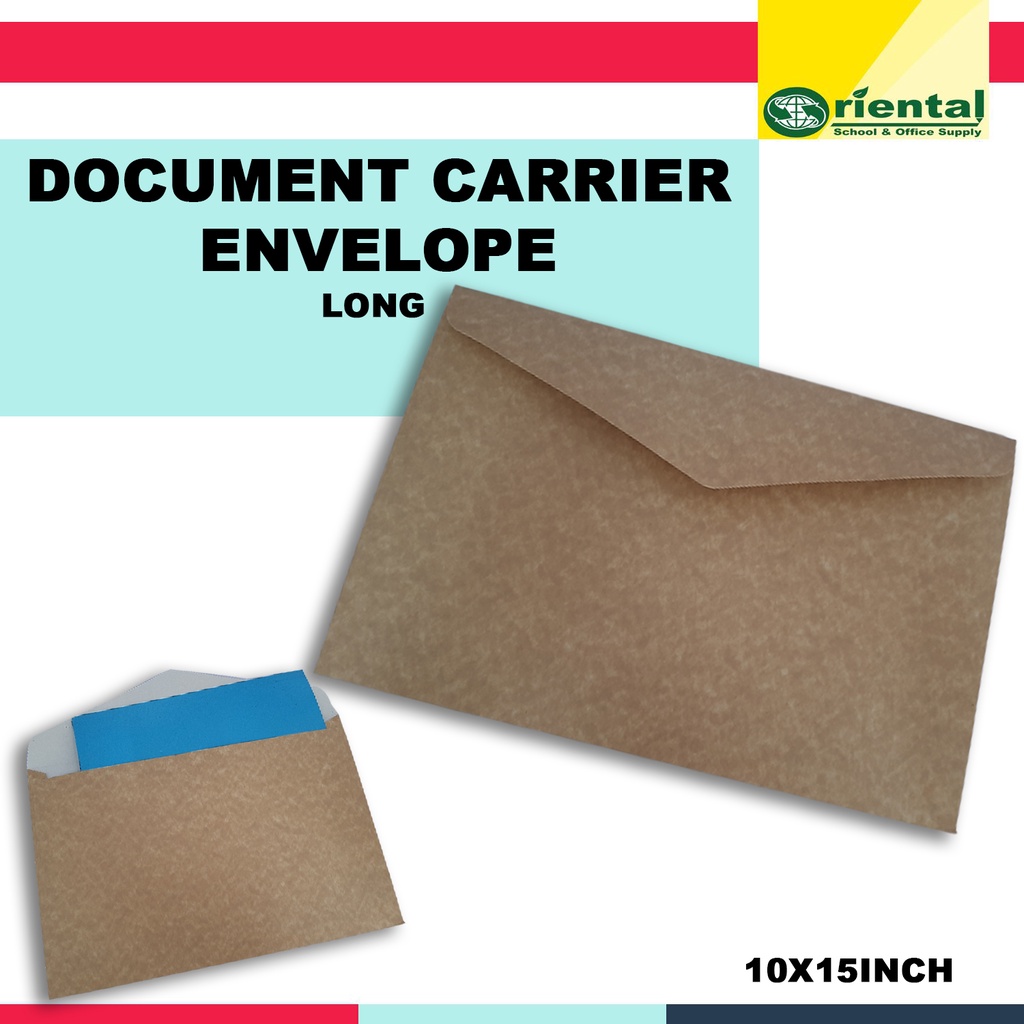 Document Carrier Envelope - Thick Brown Kraft Envelope White Inside ...