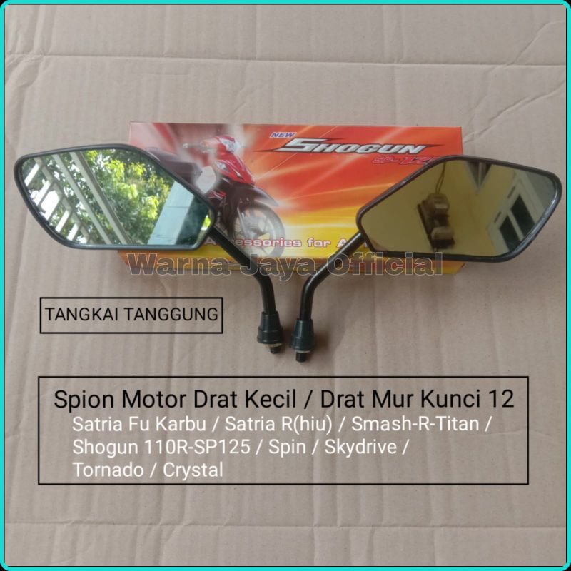 HITAM Suzuki Motorcycle Mirrors Small Drat Key 12 Satria Fu Karbu ...