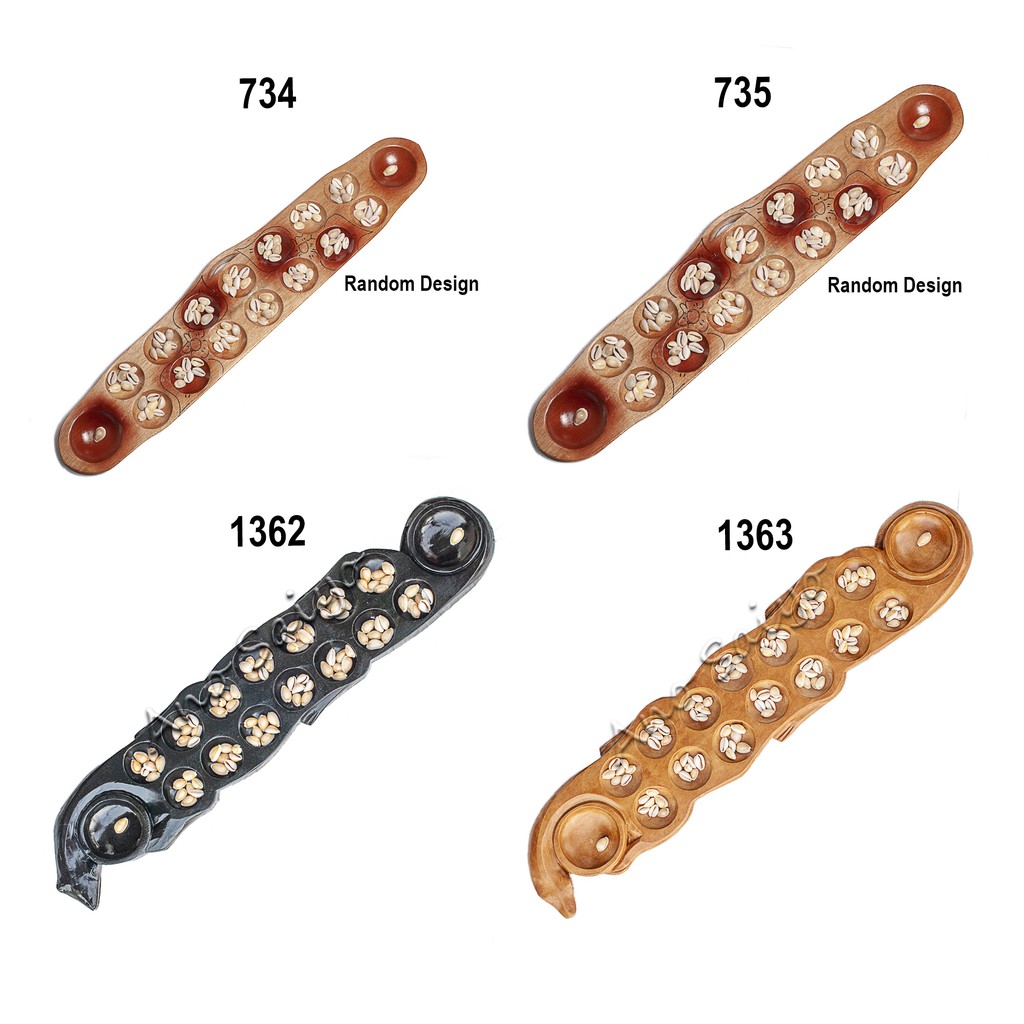 AnoSaiyo Sungka with Shells Set Sunca Sungkaan Wooden Mancala Board ...