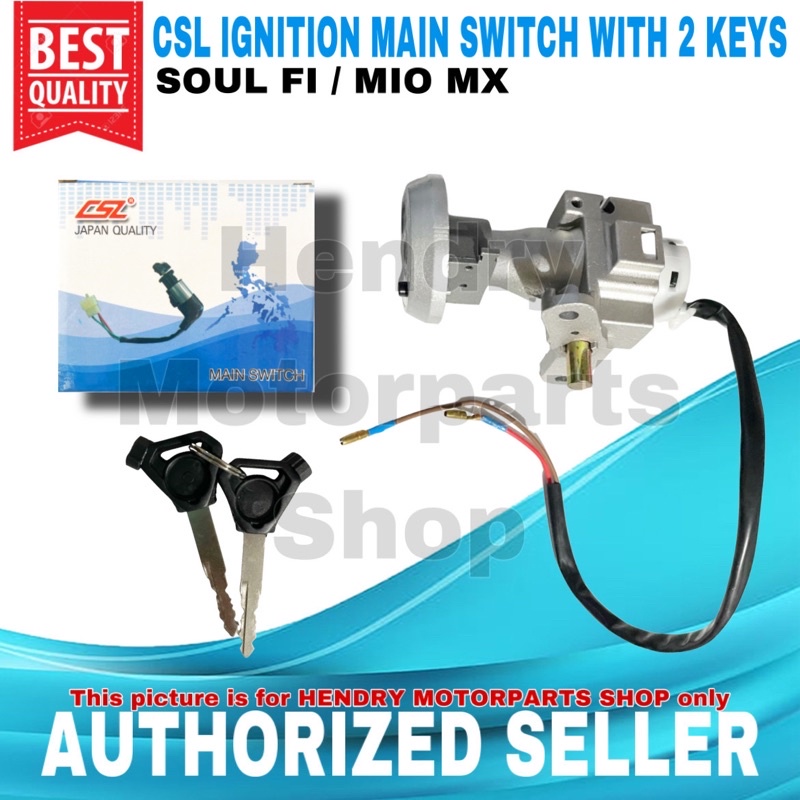 HDR ┊ IGNITION MAIN SWITCH (2 KEYS 2 WIRES) FOR YAMAHA MIO SOUL FI ...