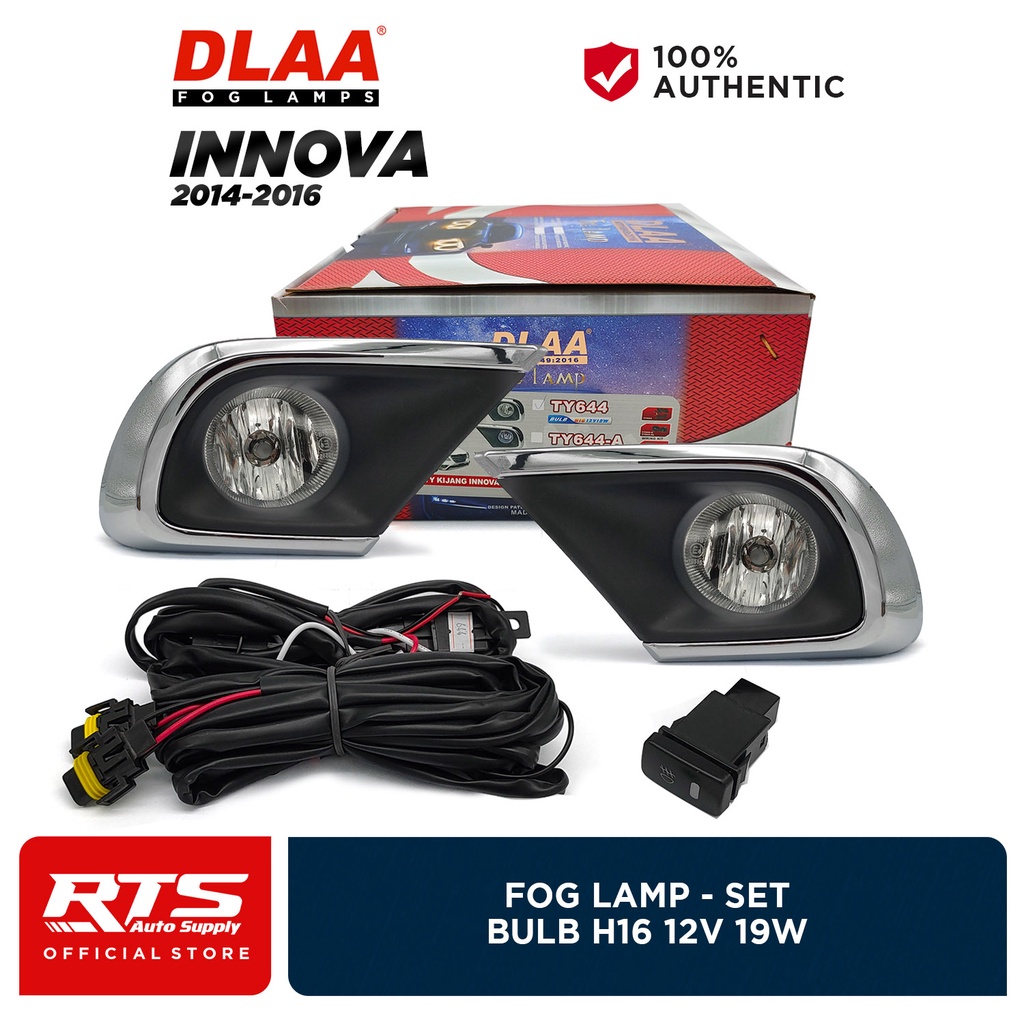Dlaa Ty644 Fog Lamp / Fog Light For Toyota Innova 2014 - 2015 With H16 ...