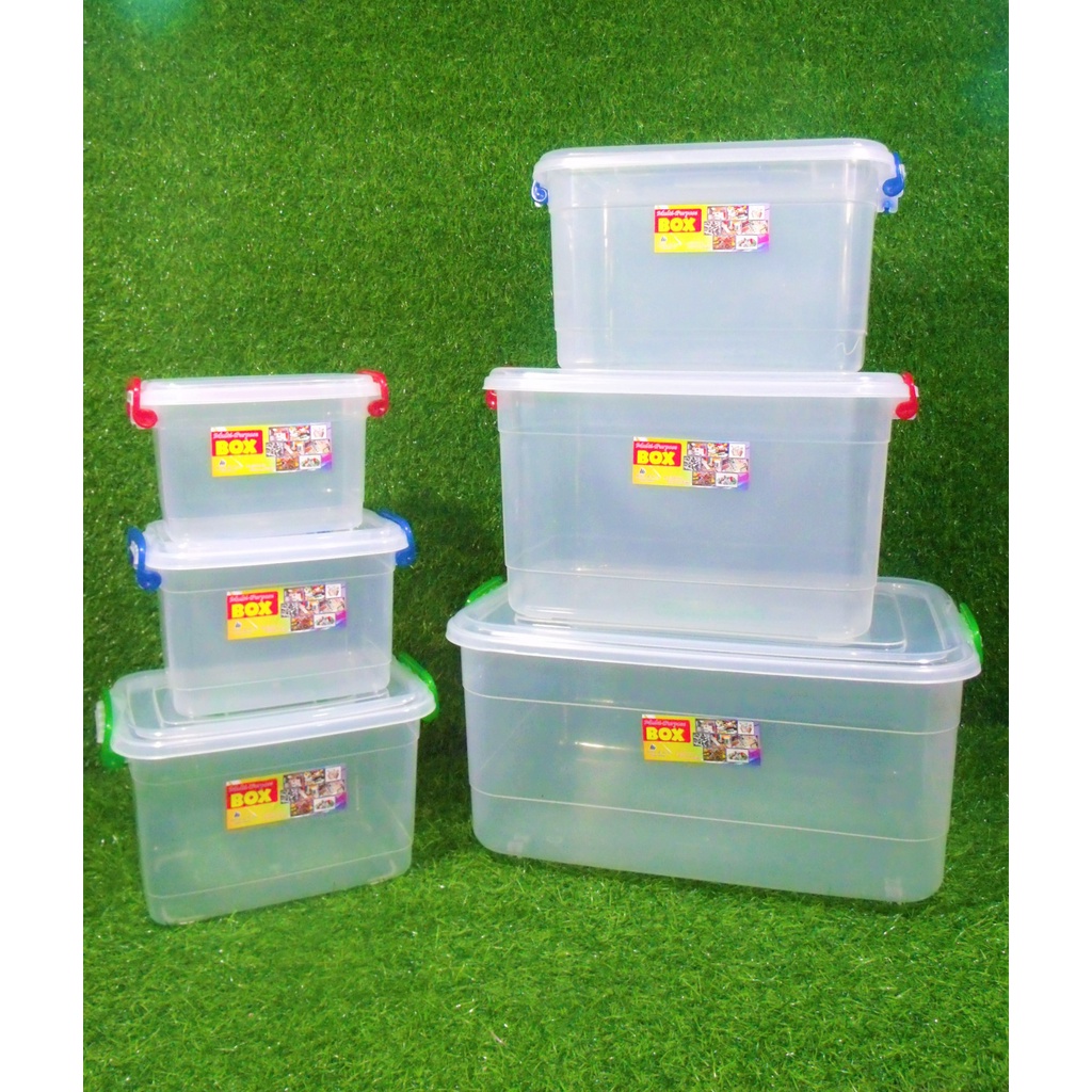 Sense & Style Plastic Storage Box With Handle Transparent (Per piece ...